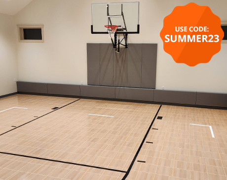 VersaCourt | Residential Pro Indoor Tile | Basketball Court Wood Grain ...